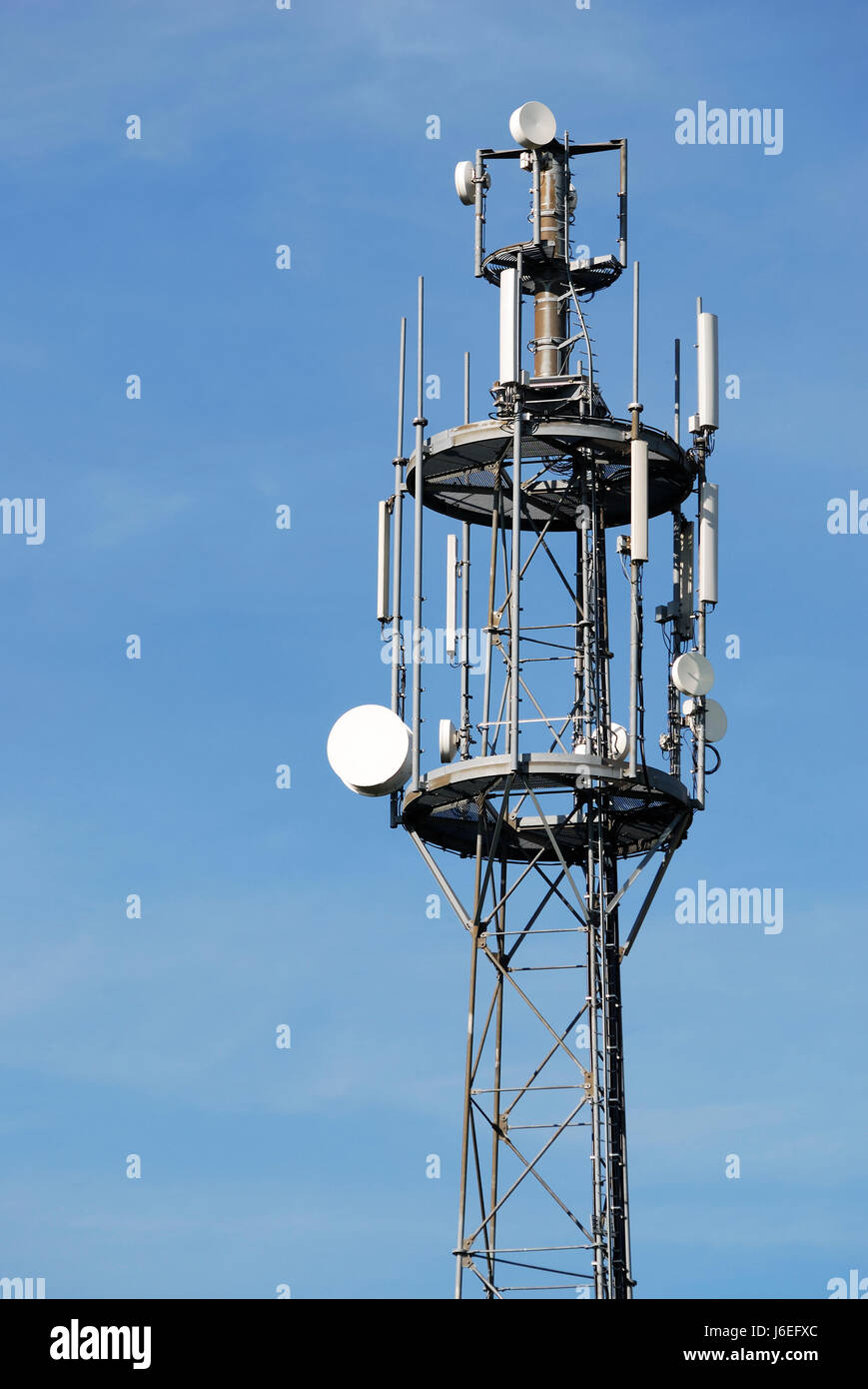 tower antenna technology transmitter broadcast broadcasting aerial blue ...