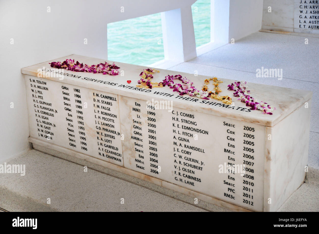 Uss arizona marble memorial hi-res stock photography and images - Alamy