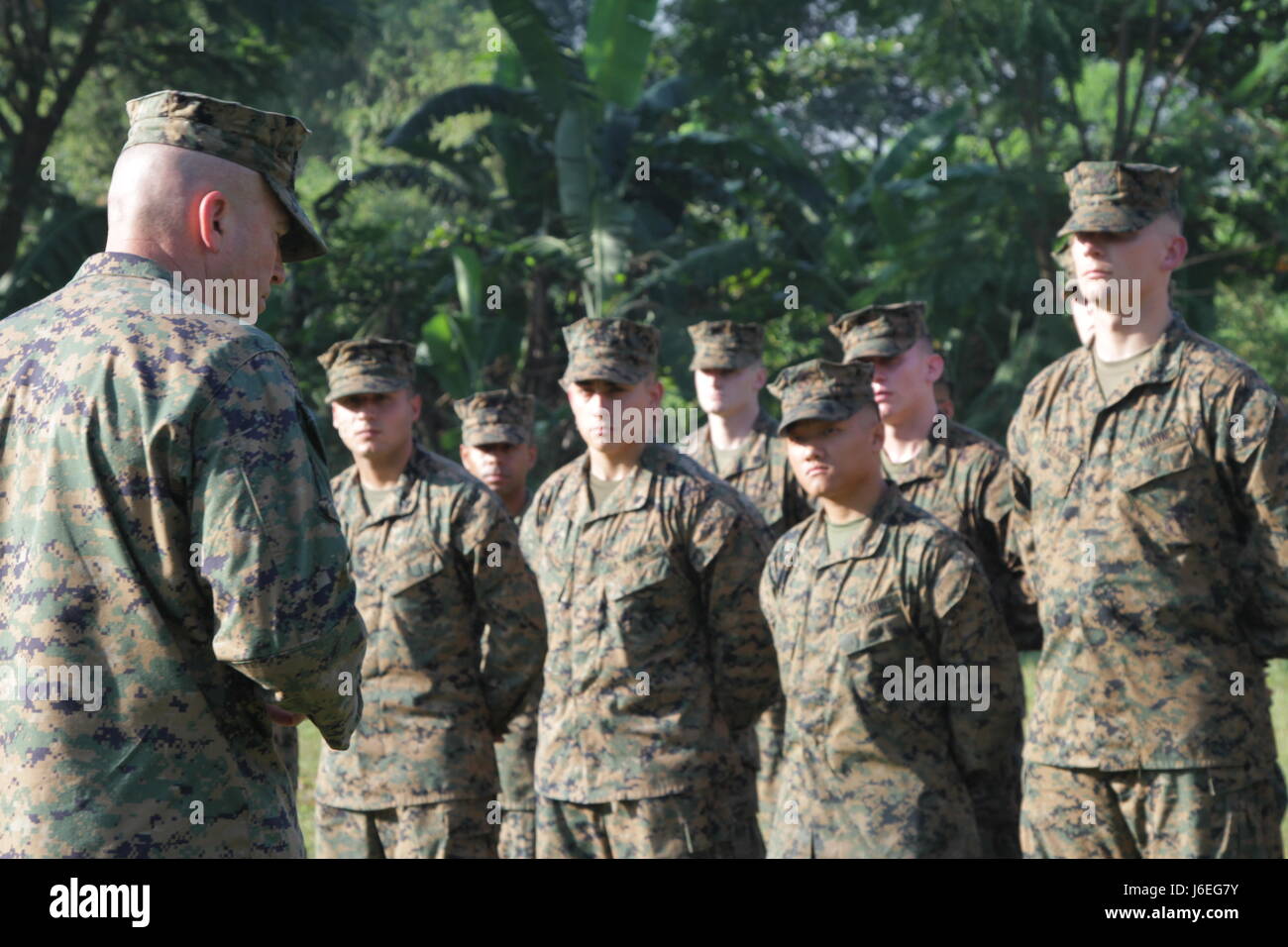 U.S. Marine Corps Lt. Gen. John E. Wissler, left, commander, Joint Task ...