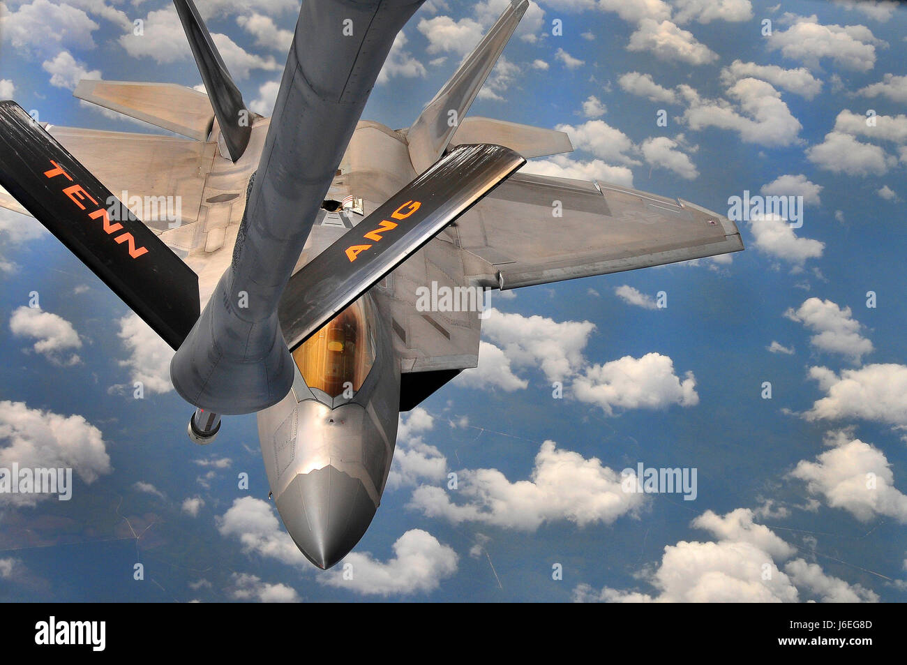 An F-22 Raptor from the 95th Fighter Squadron, Tyndall AFB, Florida ...