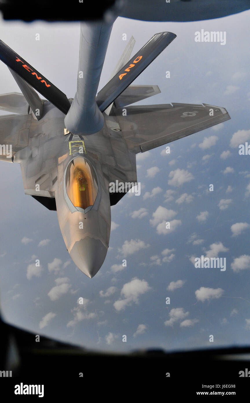 An F-22 Raptor from the 95th Fighter Squadron, Tyndall AFB, Florida ...
