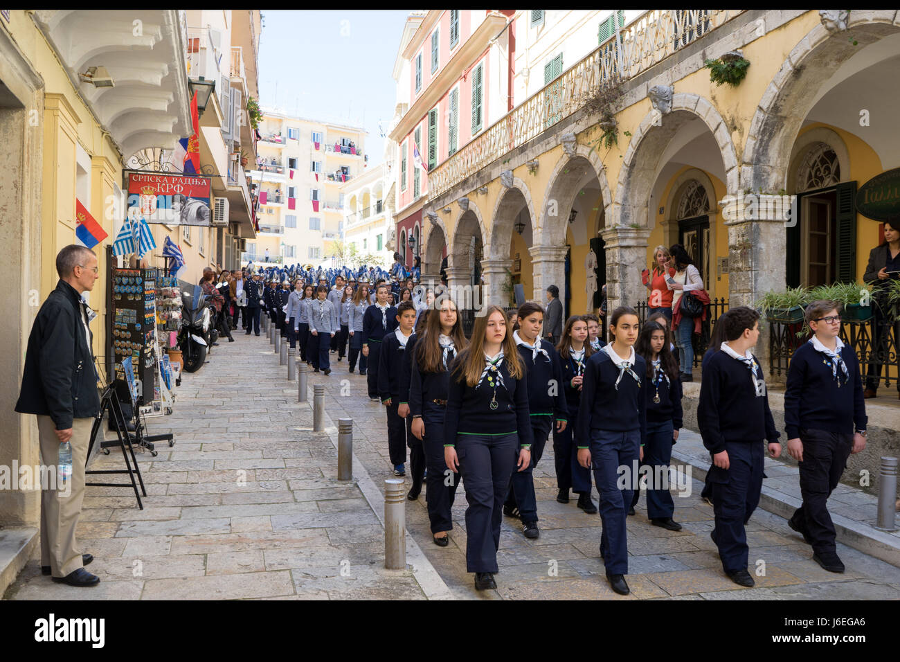 CORFU, GREECE - APRIL 30, 2016: The procession with the relics of the ...
