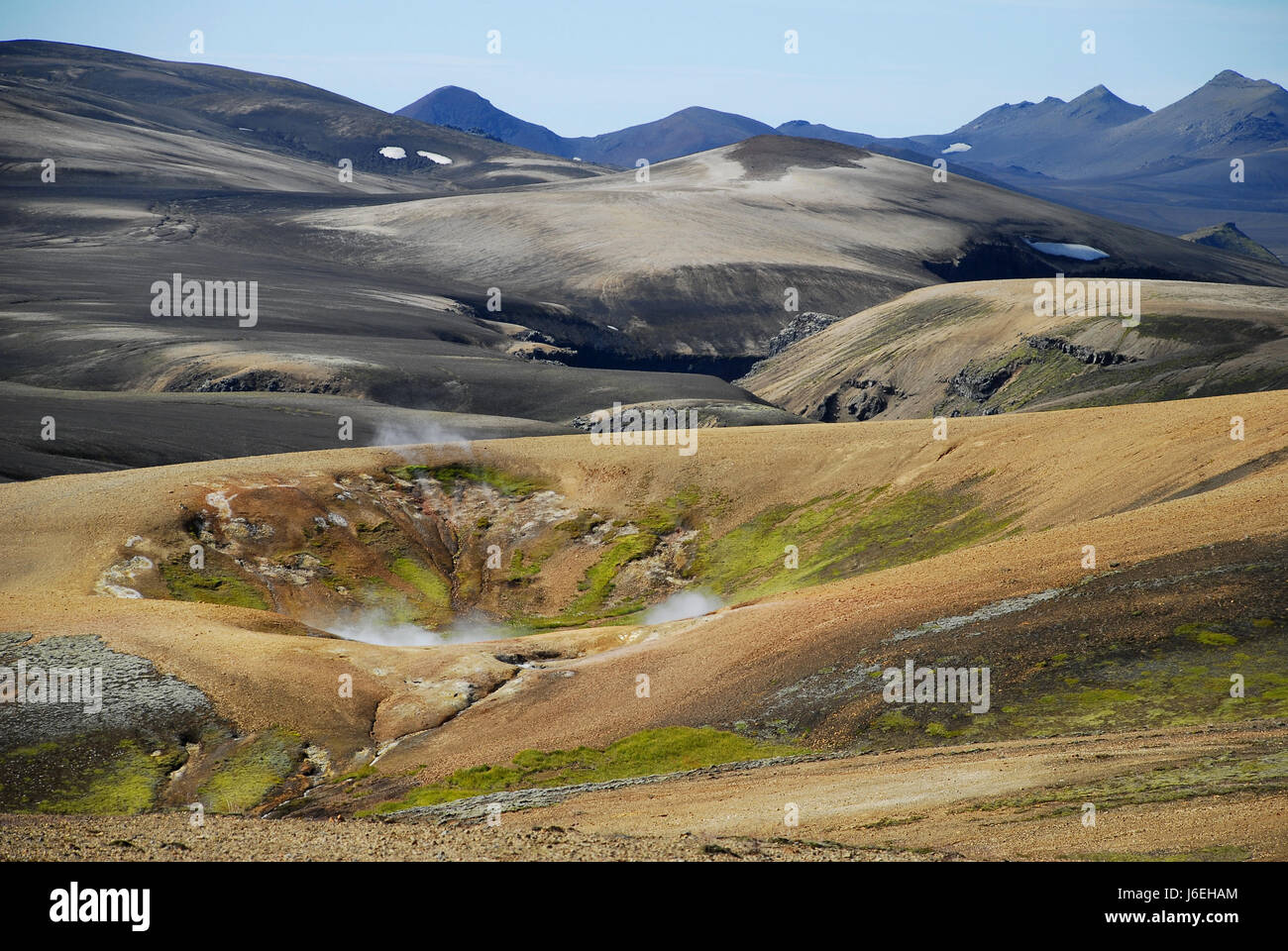 highland erosion column iceland vulcan volcano hill steam highland ...