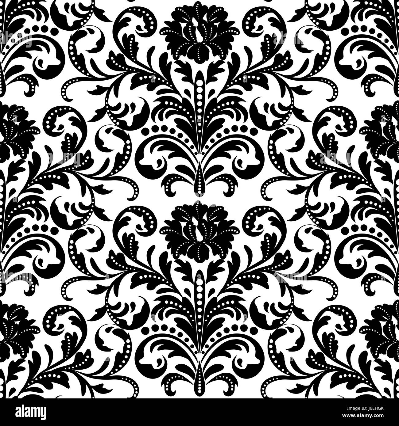 Black and white seamless pattern Stock Photo - Alamy