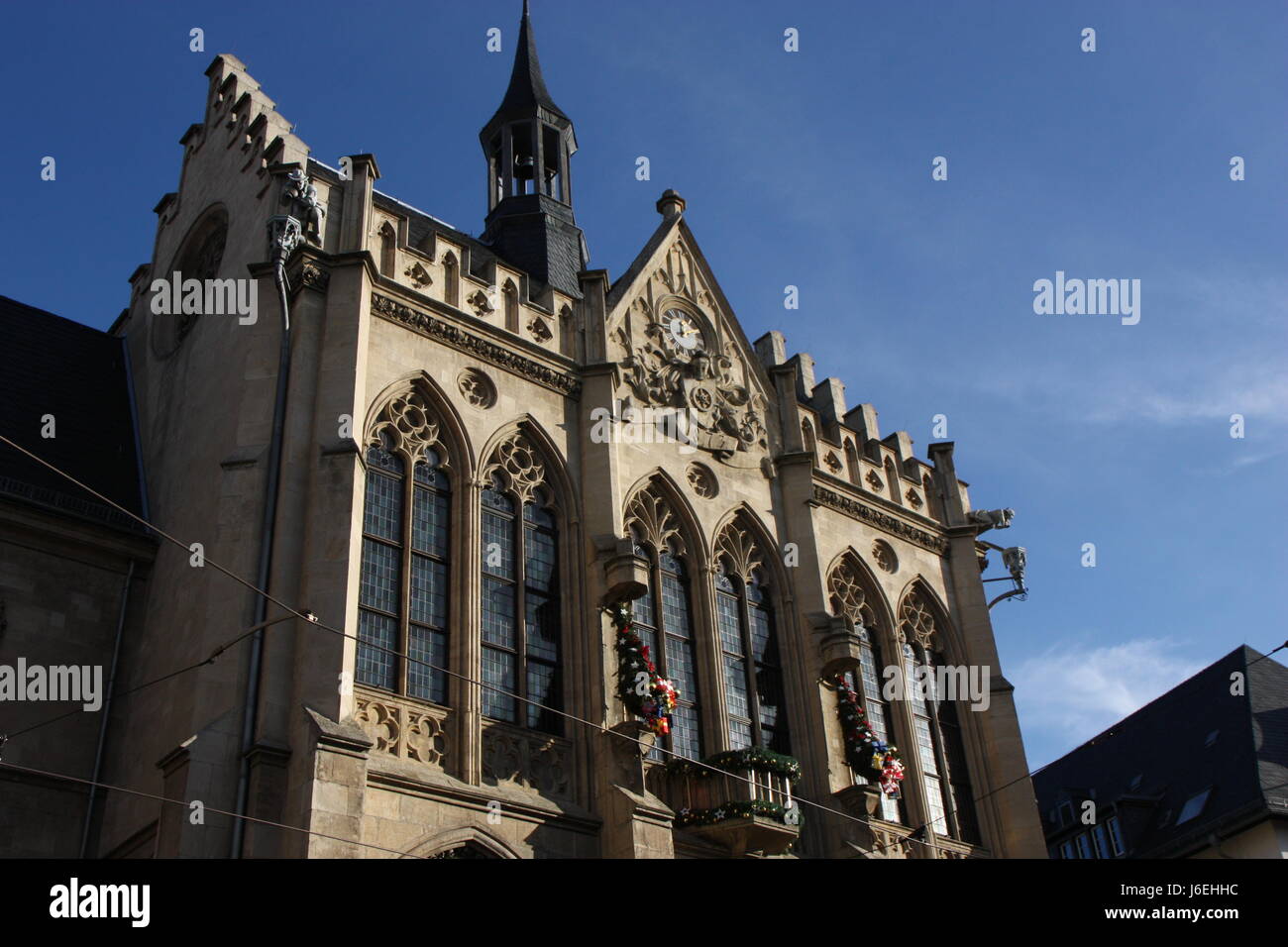 town hall thuringia provincial capital fish-market weekly market ...
