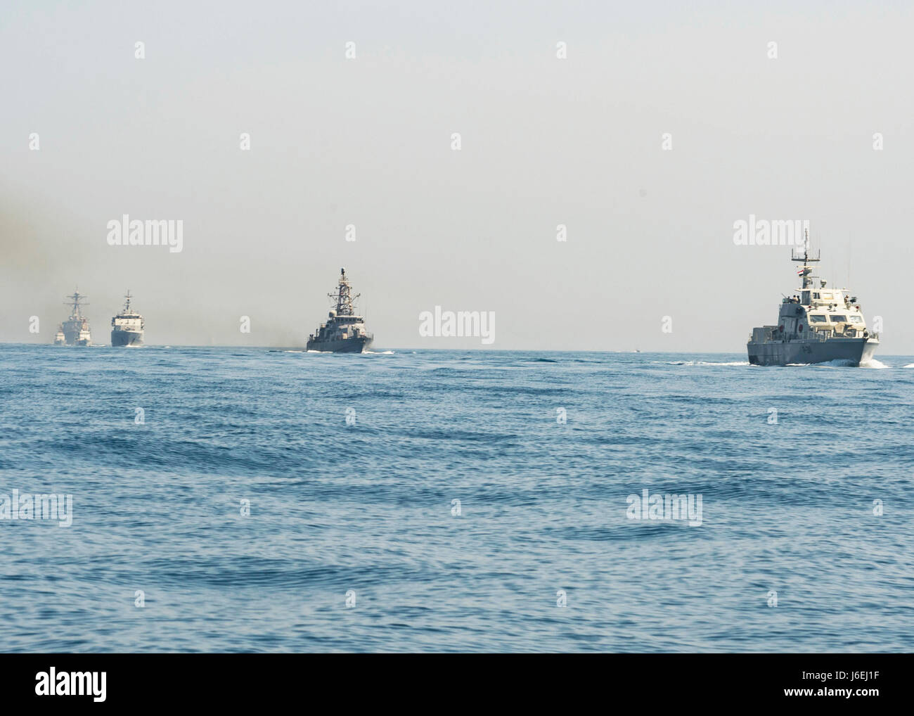 U.S. and Iraqi naval vessels, including guided-missile destroyers ...