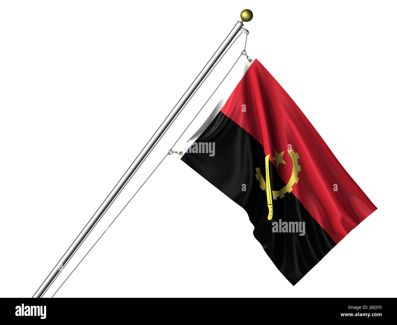 isolated africa flag African pole angola isolated colour africa flag ...