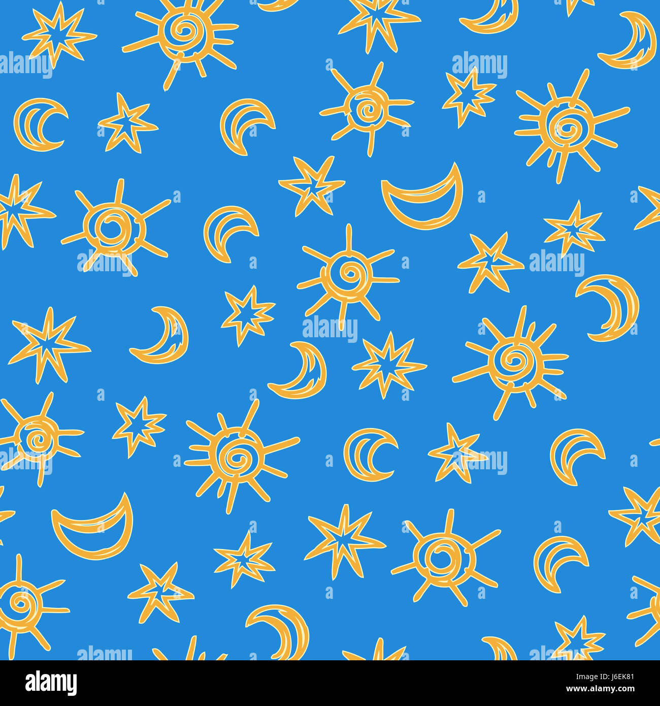 Blue celestial seamless background pattern Stock Photo - Alamy