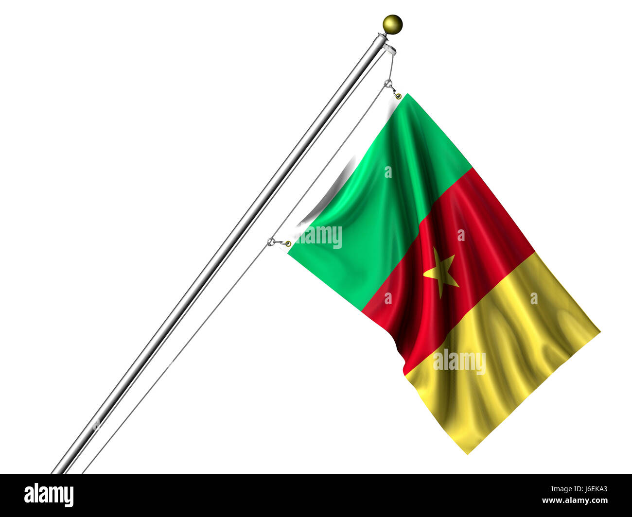 isolated africa flag African pole cameroon isolated colour africa flag ...