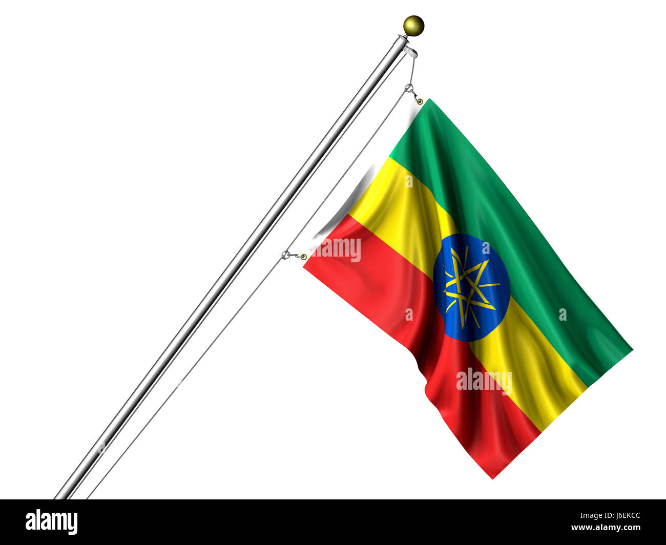isolated africa flag African pole ethiopian isolated colour africa flag ...