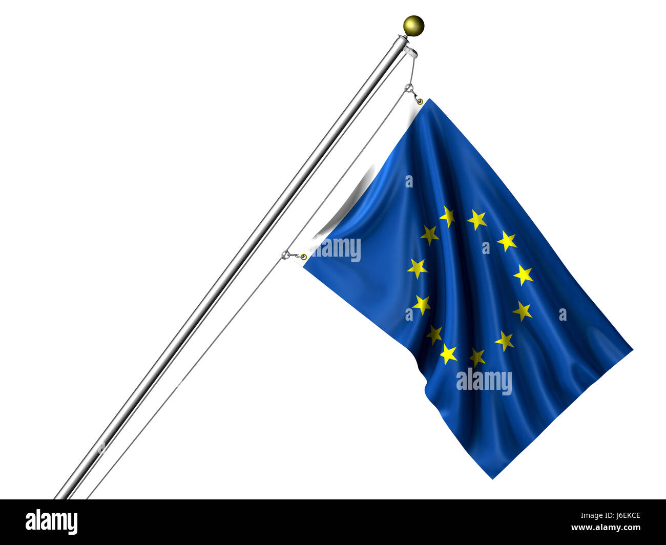 isolated blank european caucasian europe flag pole isolated colour ...