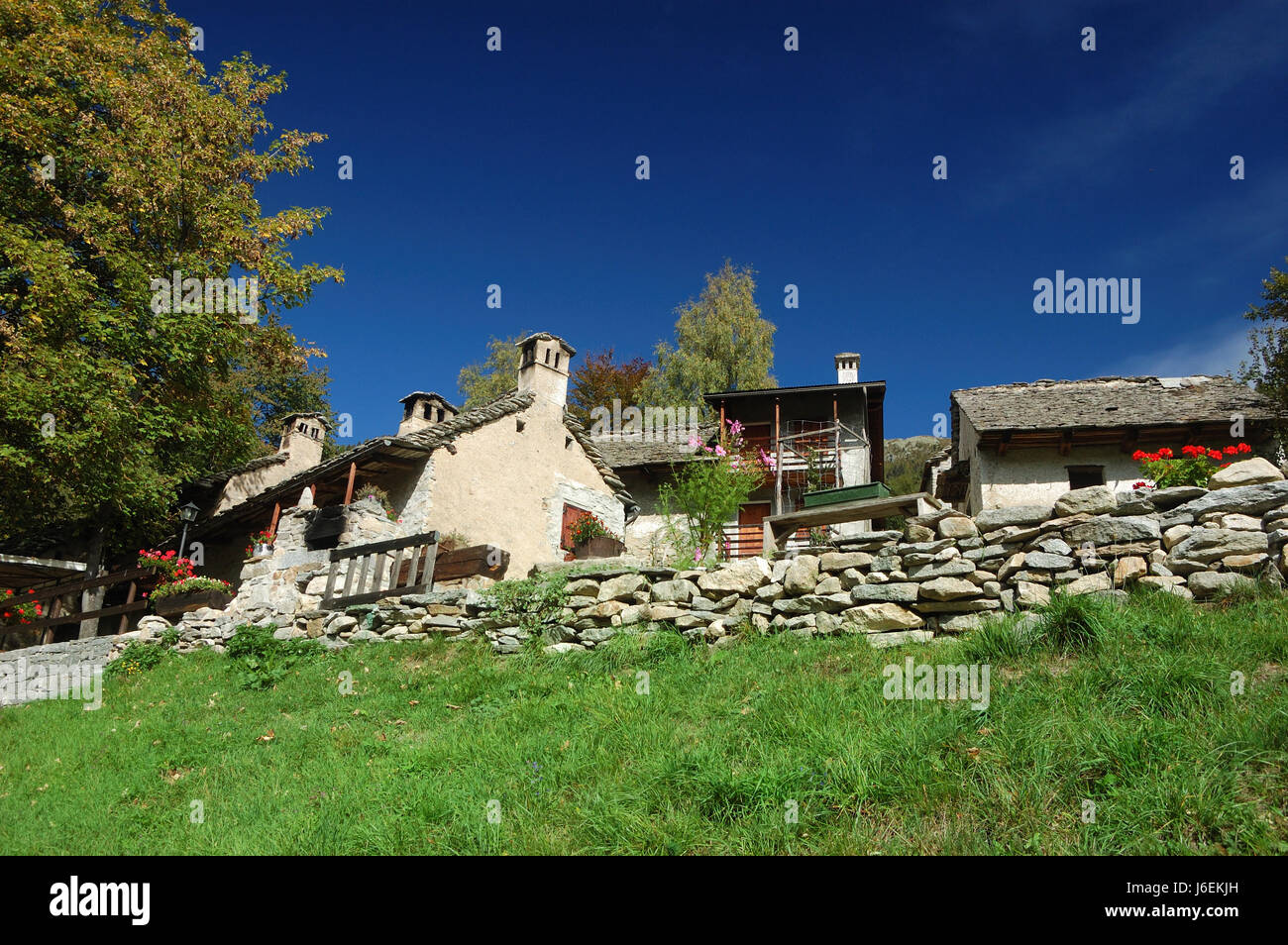 alpine community village market town mountain blue travel environment ...