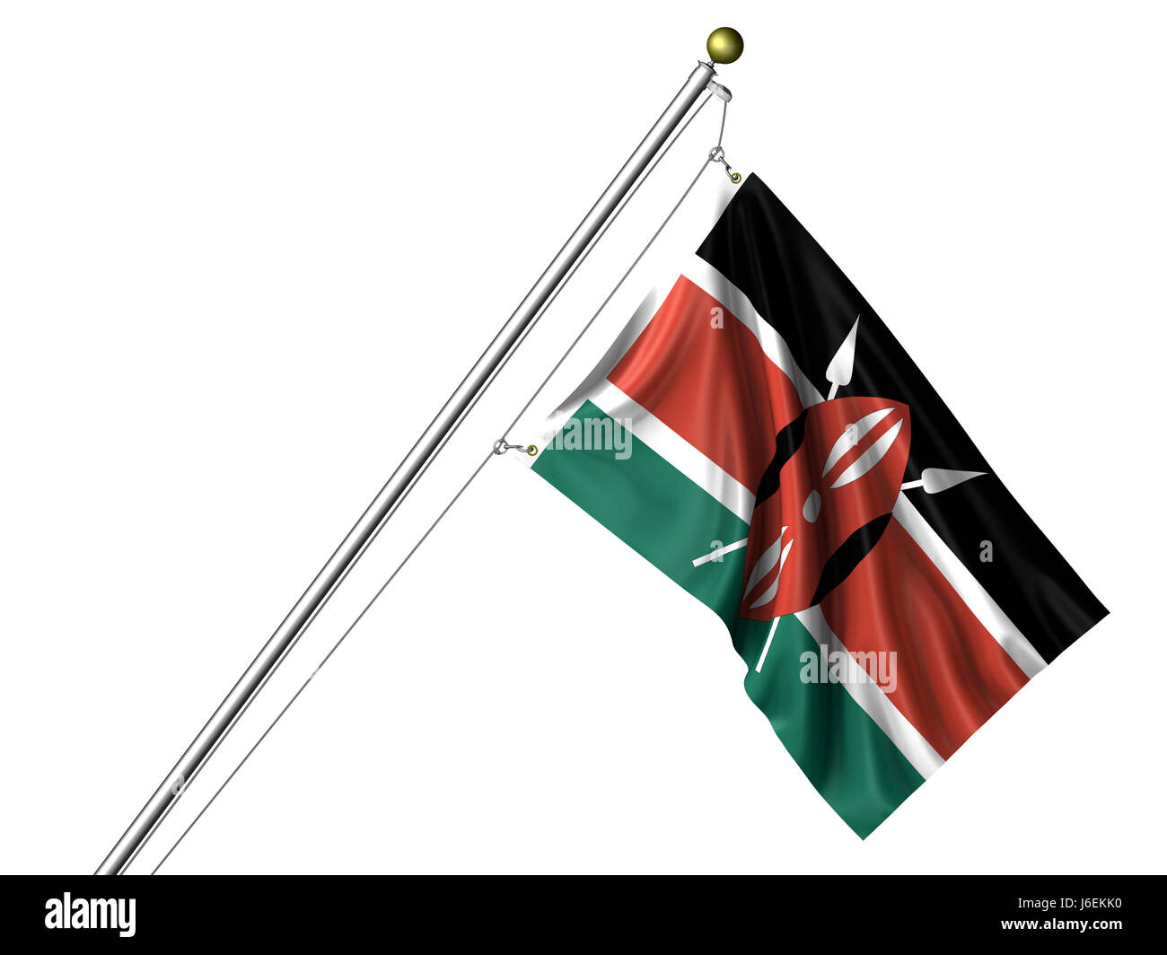 isolated africa kenya flag African pole isolated colour africa kenya ...