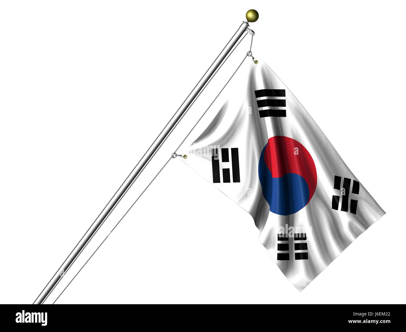 isolated asia flag south pole asian korea korean isolated colour asia ...