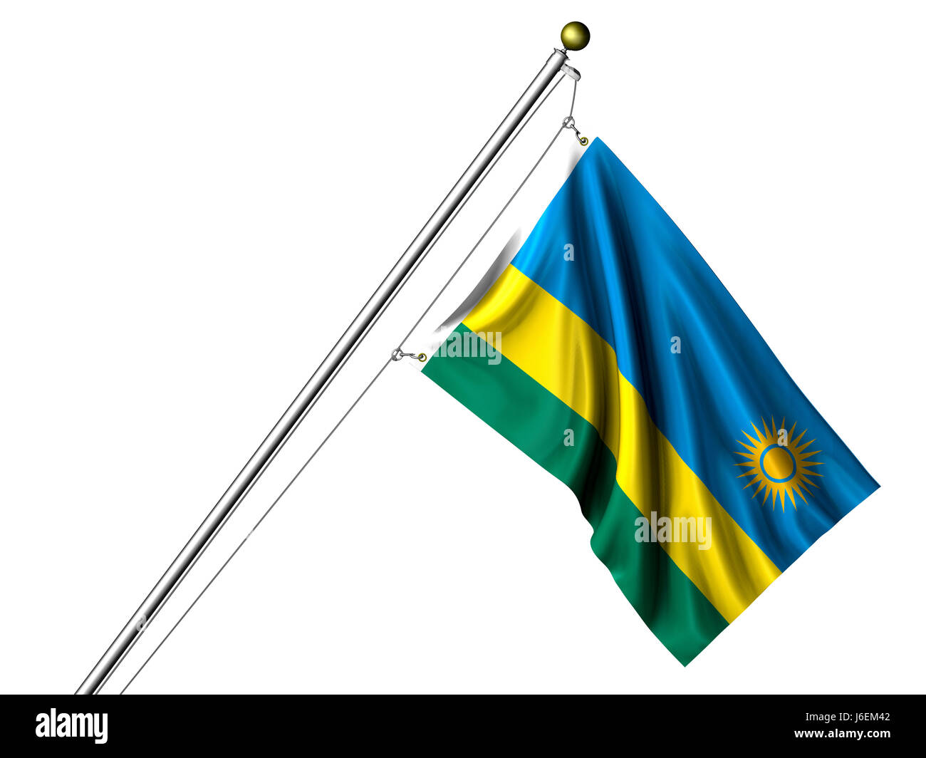 isolated africa flag African pole isolated colour africa flag African ...