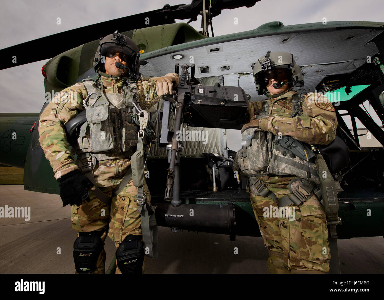(From left) Staff Sgt. DeMario Greene, 54th Helicopter Squadron special ...