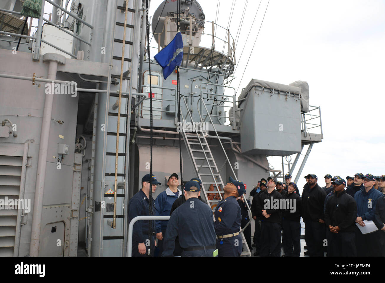 MEDITERRANEAN SEA (Dec. 20, 2016) Sailors close up the Enlisted Surface ...