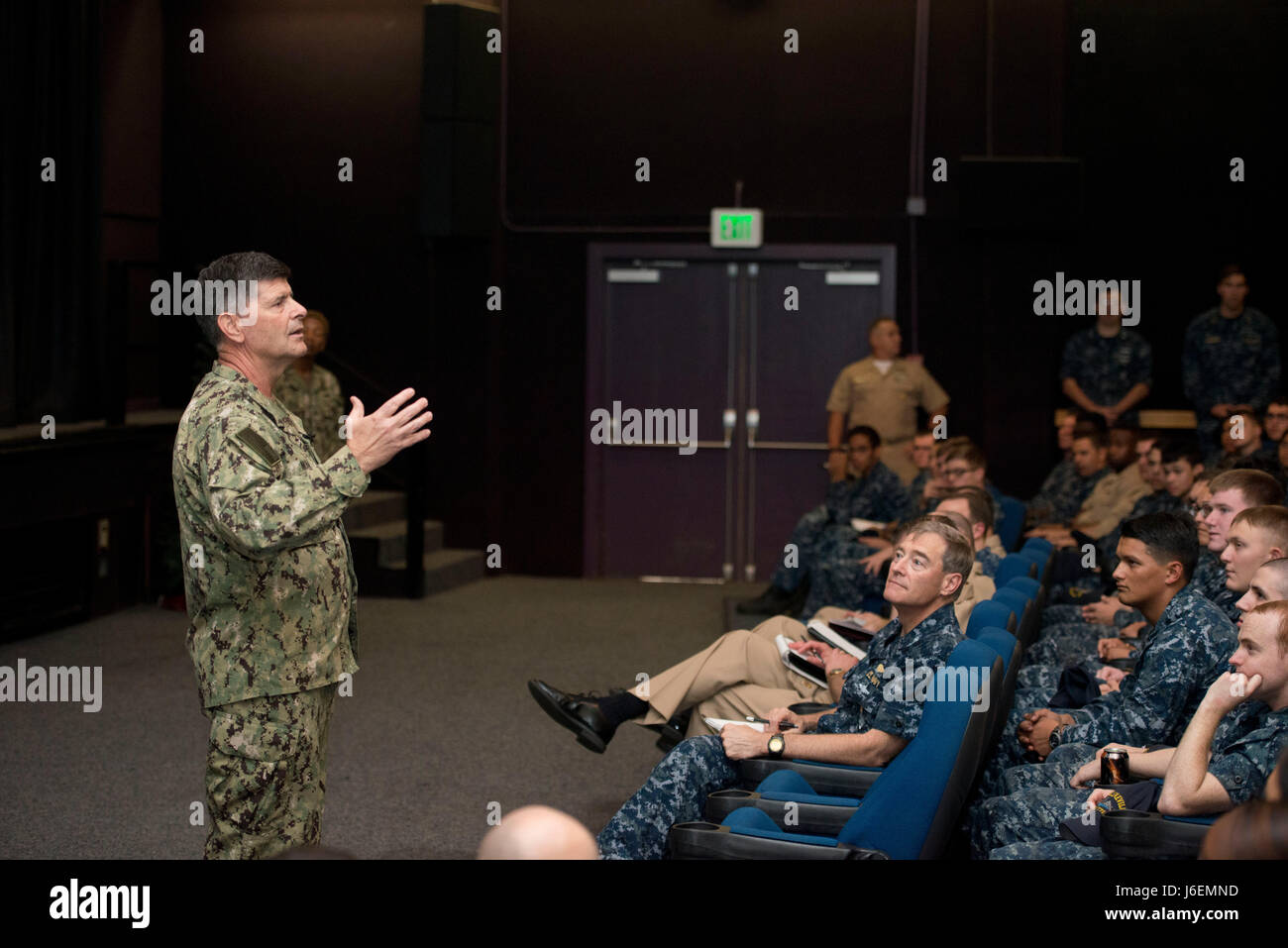 Naval leadership addresses sailors hi-res stock photography and images ...