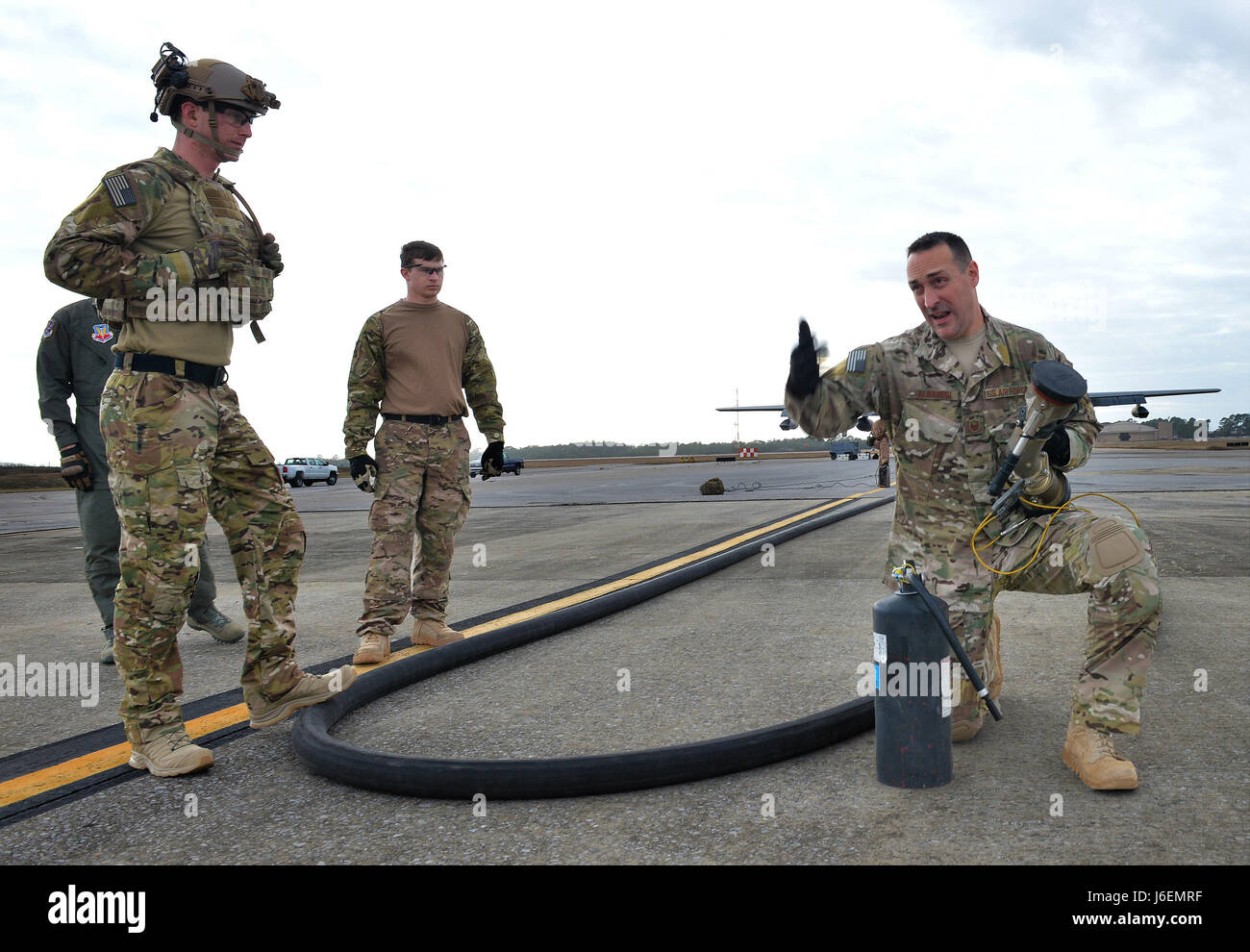 The team chief for the Forward Area Refueling Point program with the ...