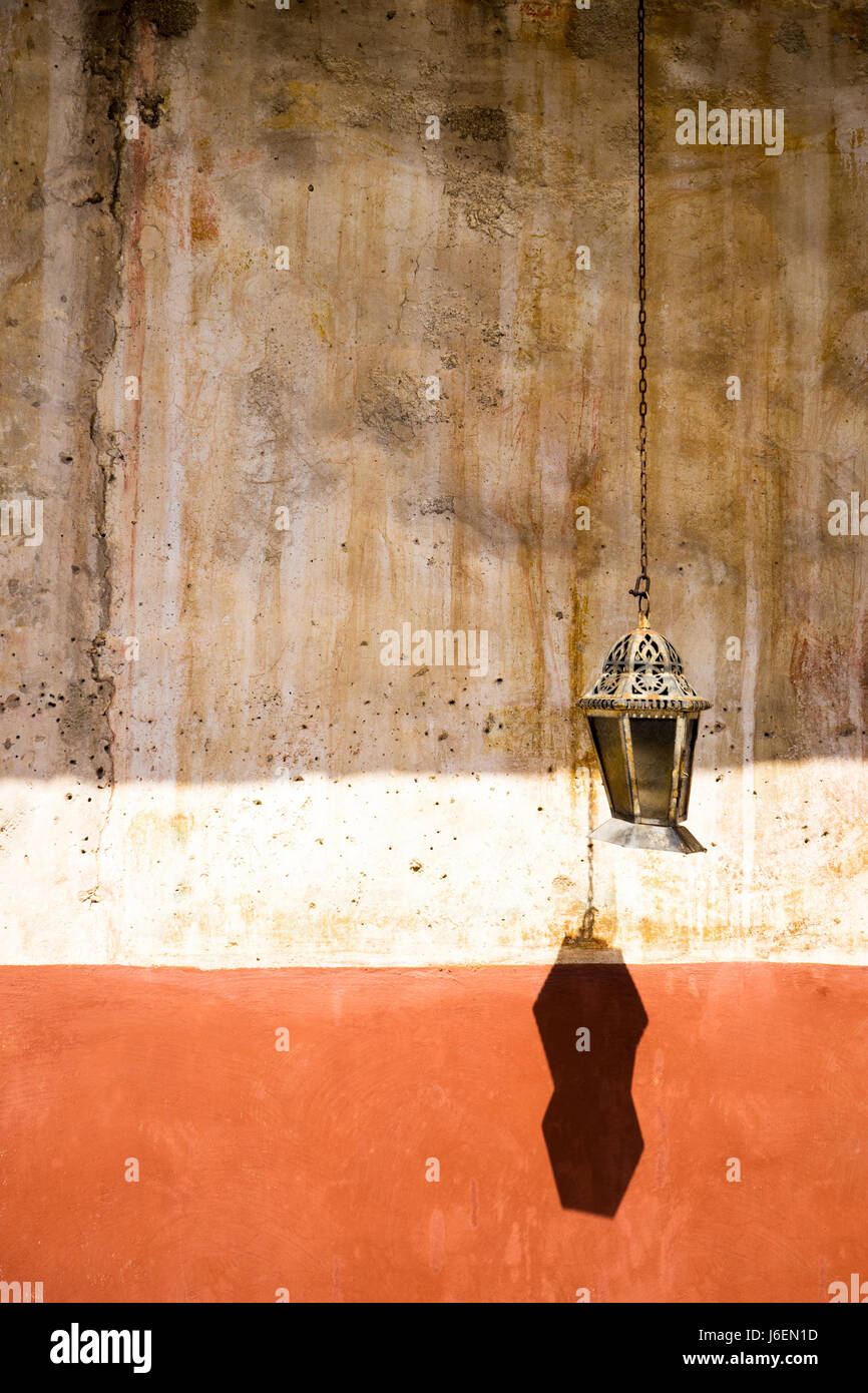 Old lantern on Holy Mary, greek name is Panagia Kremasti church of ...