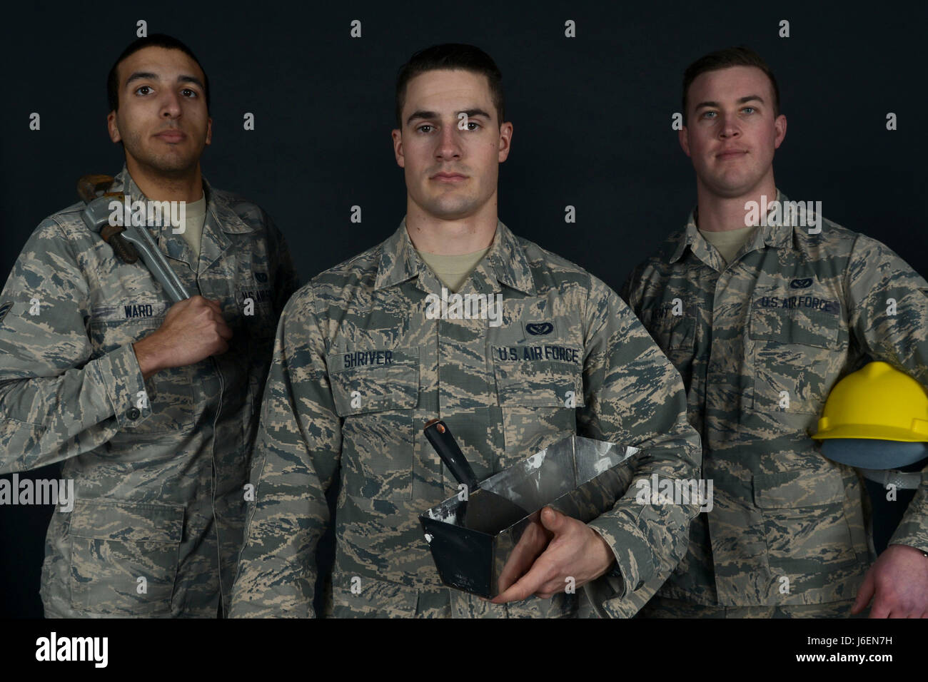 Members of the 5th Civil Engineer Squadron pose for a photo at Minot ...