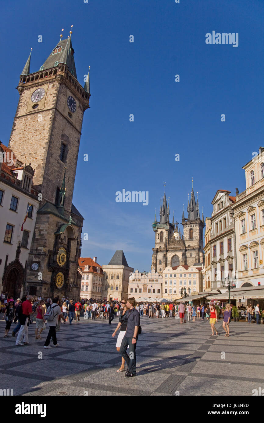 town hall and church Stock Photo - Alamy