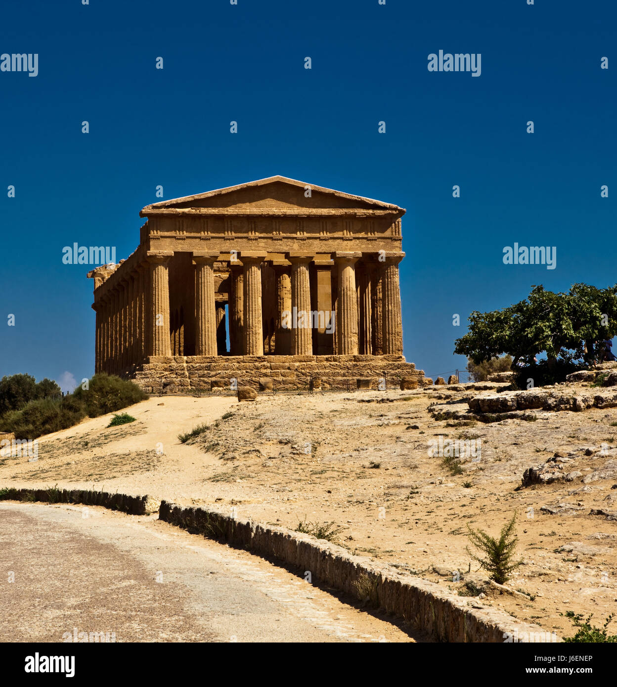 temple ruins valley sicily landmark ancient italy blue travel religion ...