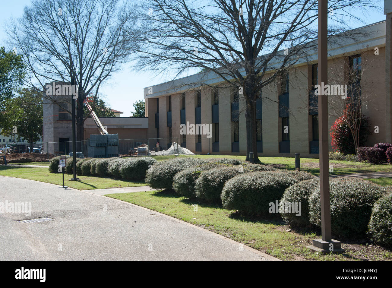 Maxwell AFB, Ala. - Ongoing construction for the addition of an ...