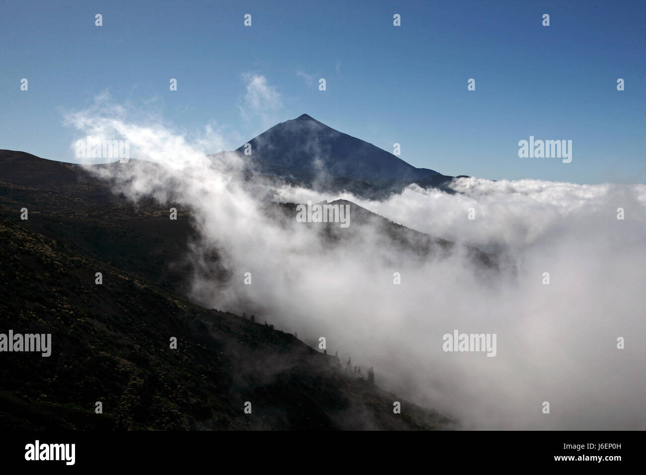 summit spain climax peak teneriffa mountain clouds summit spain climax ...