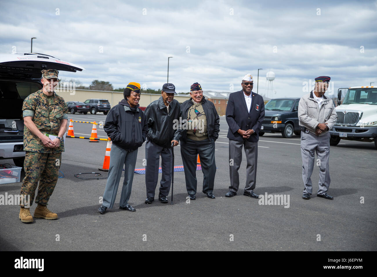 Members of the Montford Point Marine Association attend the Montford ...