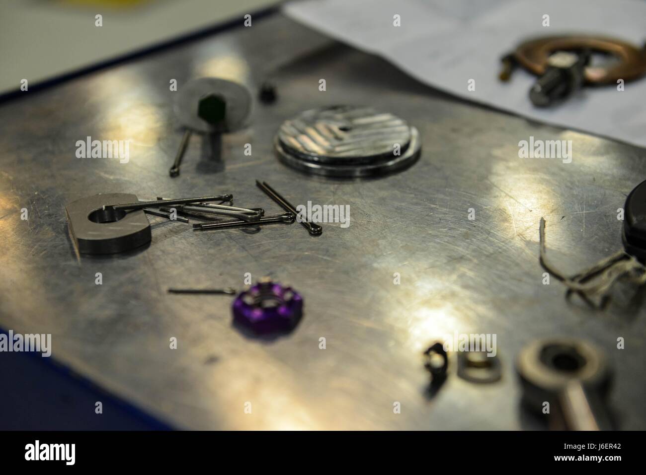 Mounting tools lay on a toolbox at Shaw Air Force Base, S.C., April 13 ...