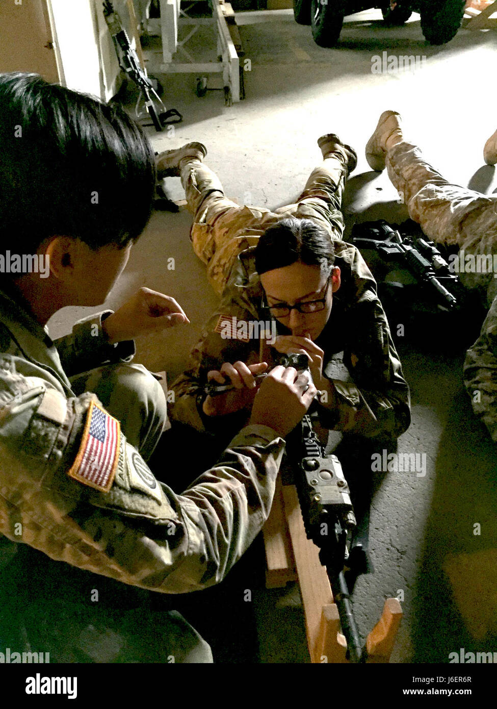 California and Colorado Army National Guard infantry Soldiers align ...