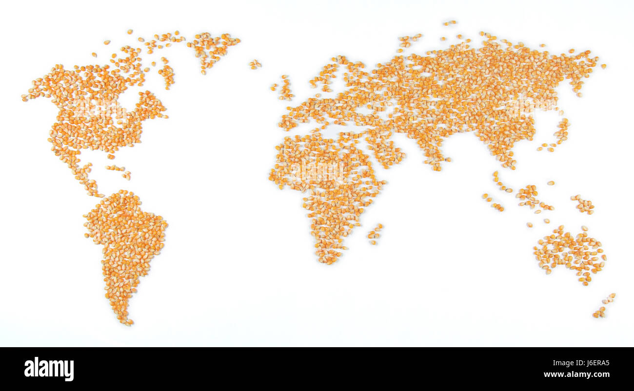 world map made of corn Stock Photo - Alamy