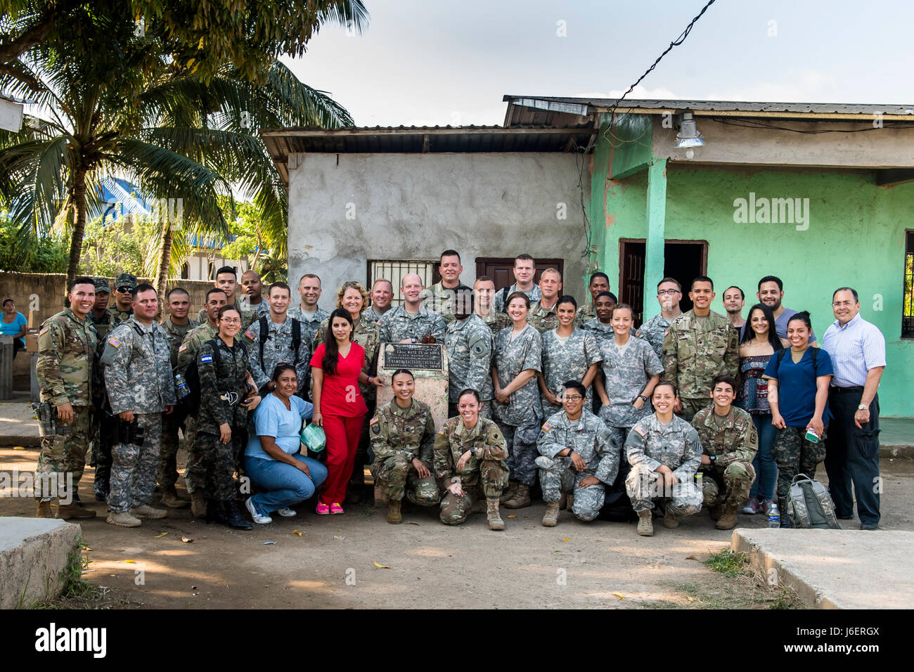 U.S. Army Soldiers from the Joint Task Force – Bravo Medical Element ...