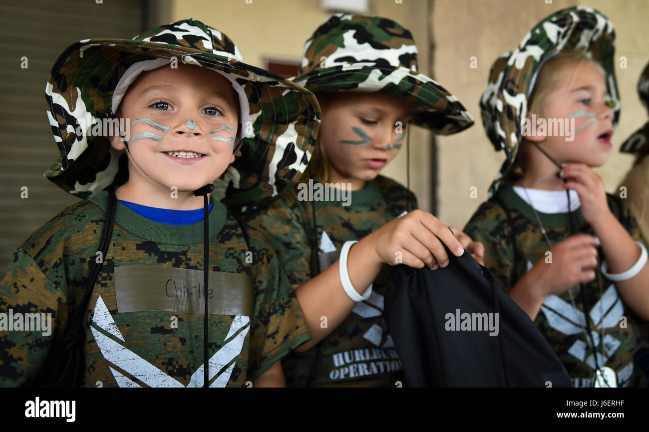 A military child poses for a photo during Operation Kids Understanding ...