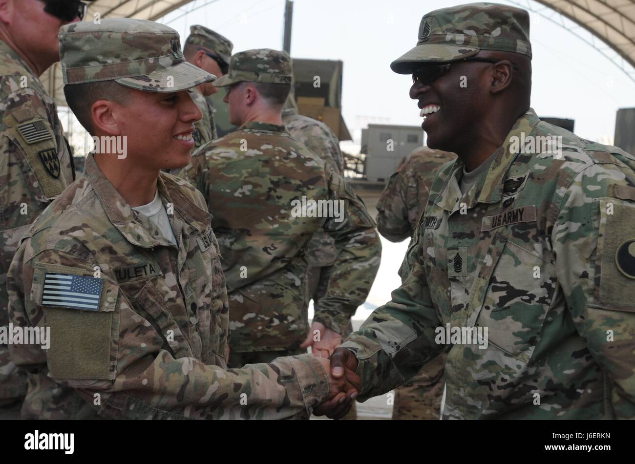 Command Sgt. Maj. for the 29th Infantry Division, Ronald Smith ...