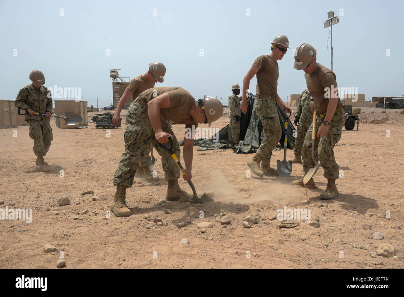 SeaBees assigned to Task Force 56, Naval Mobile Construction Battalion ...