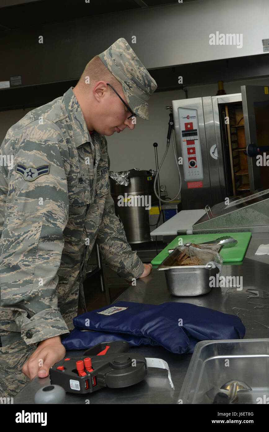 U.S. Air Force Airman 1st Class Zachary Voreh, 20th Force Support Squadron food services ...