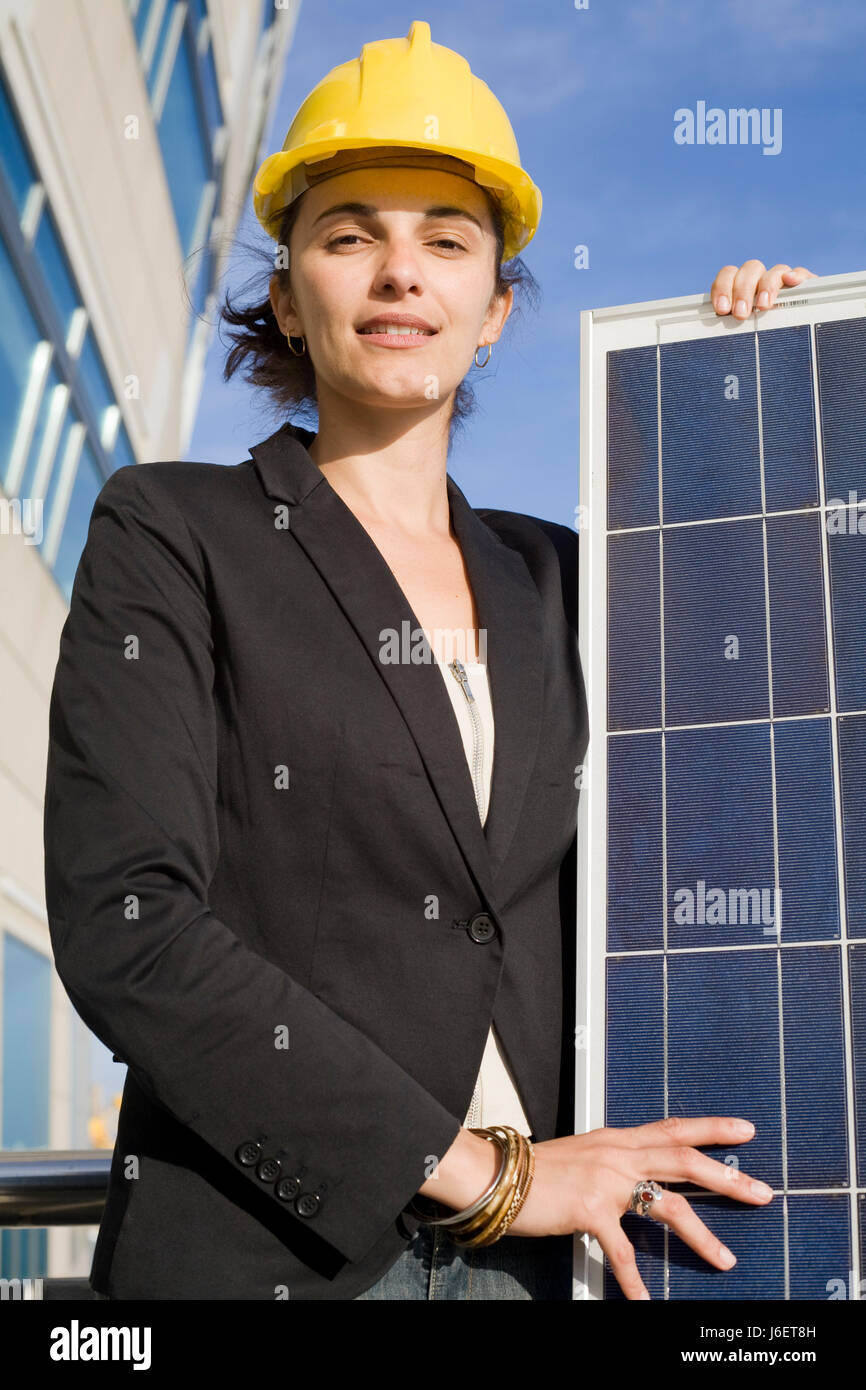 woman blue cell solar solar cell solar energy module shine shines ...