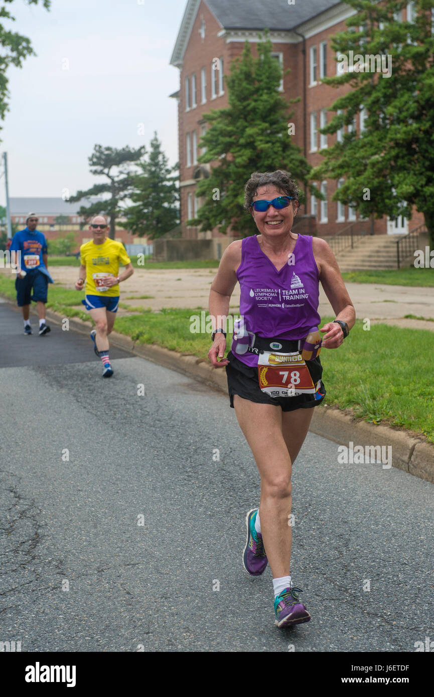 Arlene Klauber participates in the Centennial Quantico 100, held at ...
