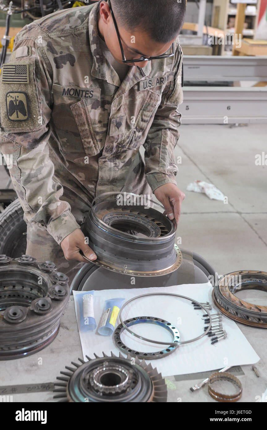 Spc. Sergio Montes, aircraft power plant repairer with D Troop, 4th ...
