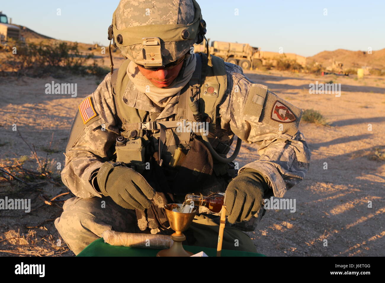Chaplain (Capt.) Steven De Haan, with the 1034th Combat Sustainment ...