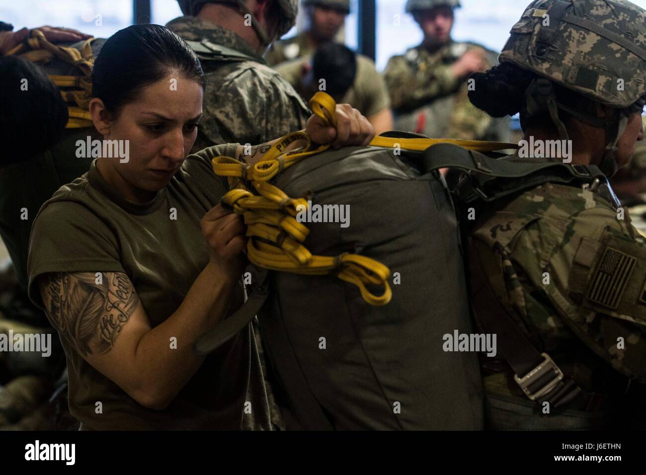 A jumpmaster from 4th Infantry Brigade Combat Team (Airborne), 25th ...