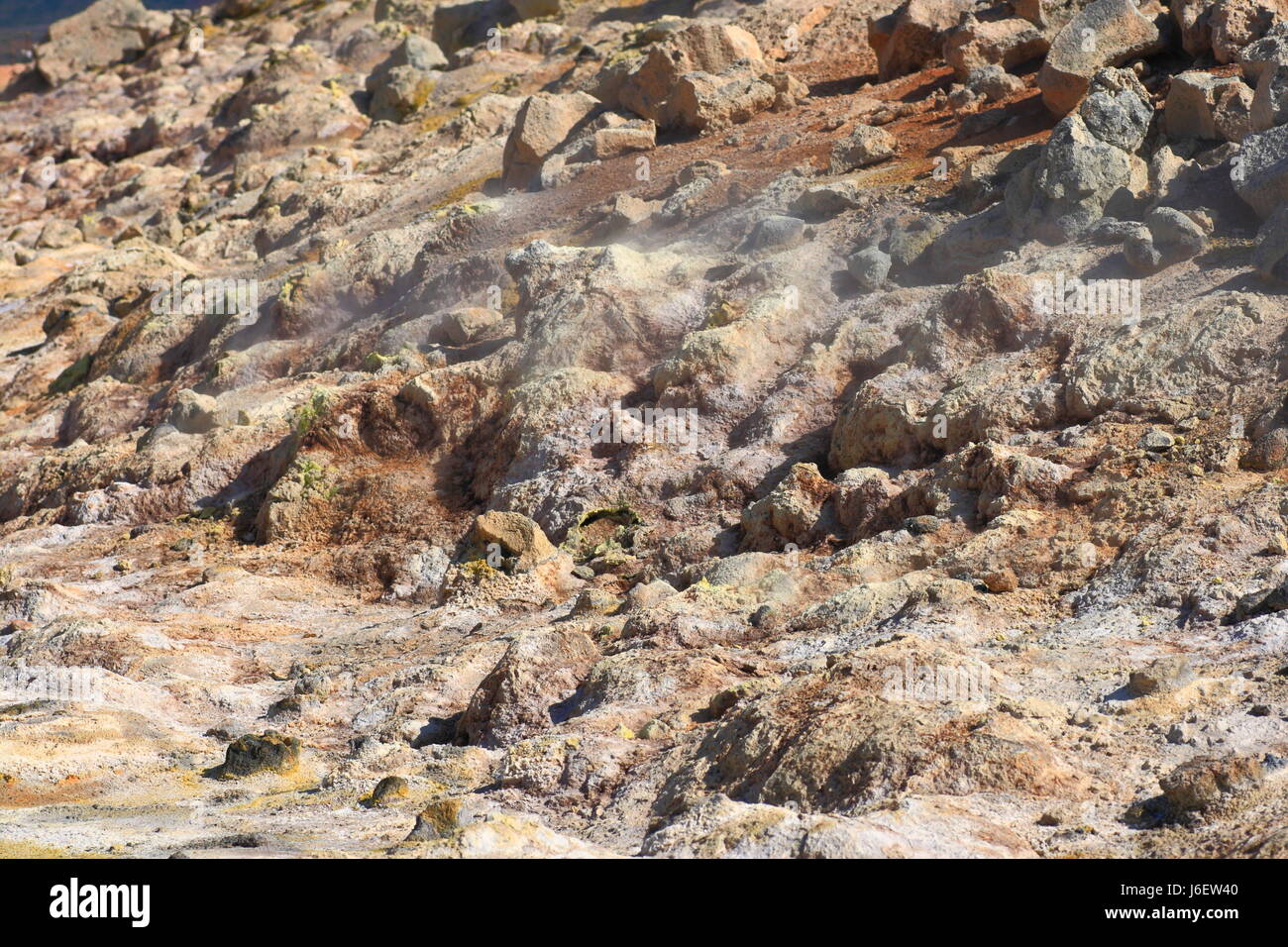 crater iceland lava scenery countryside nature act of god water vapor ...