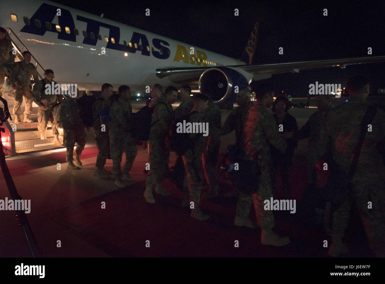 36th Wing leadership line up to greet Airmen from the 554th RED HORSE ...