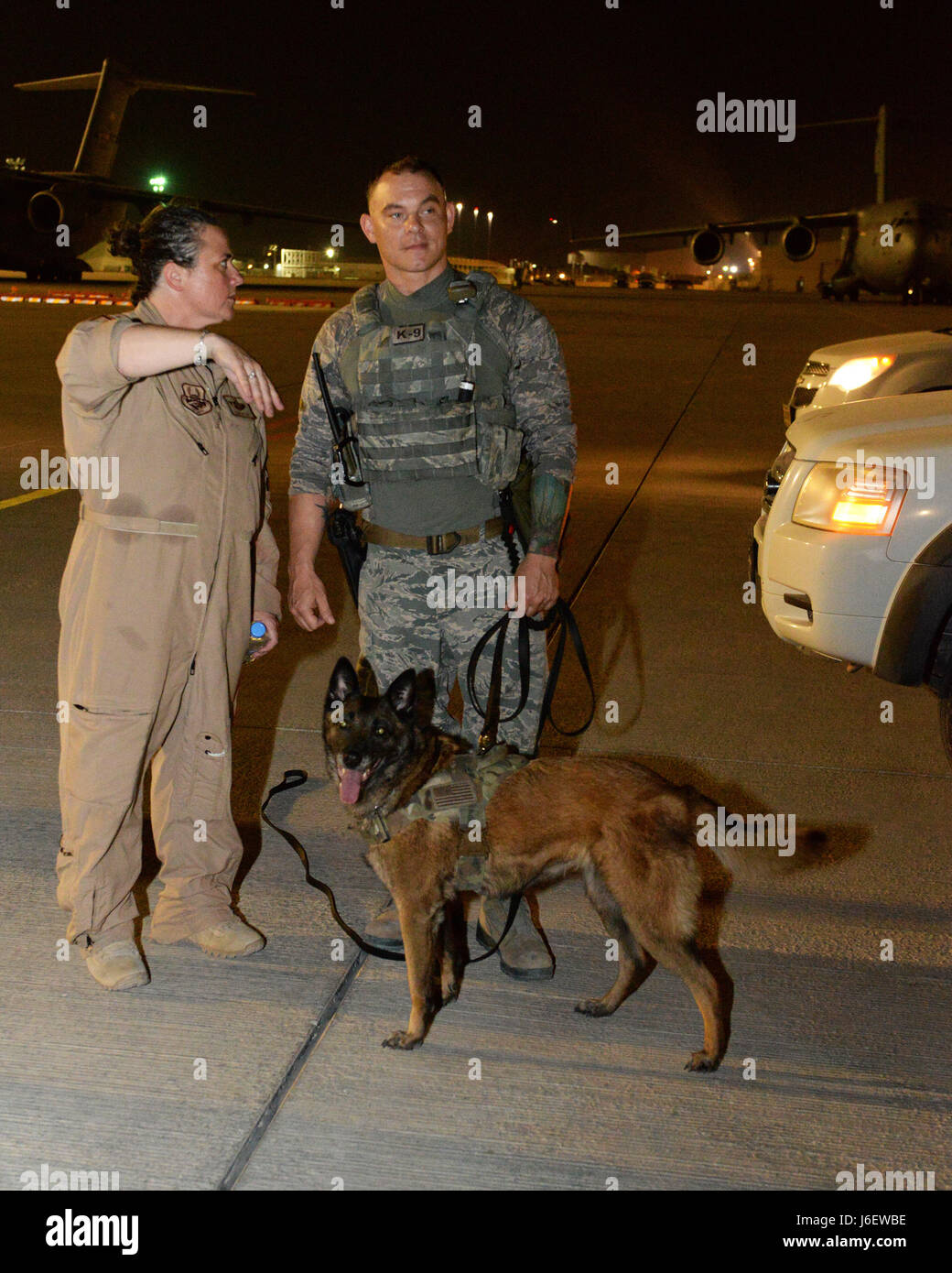 U.S. Air Force Lt. Col. Kara Greene, chief of wing plans and programs ...