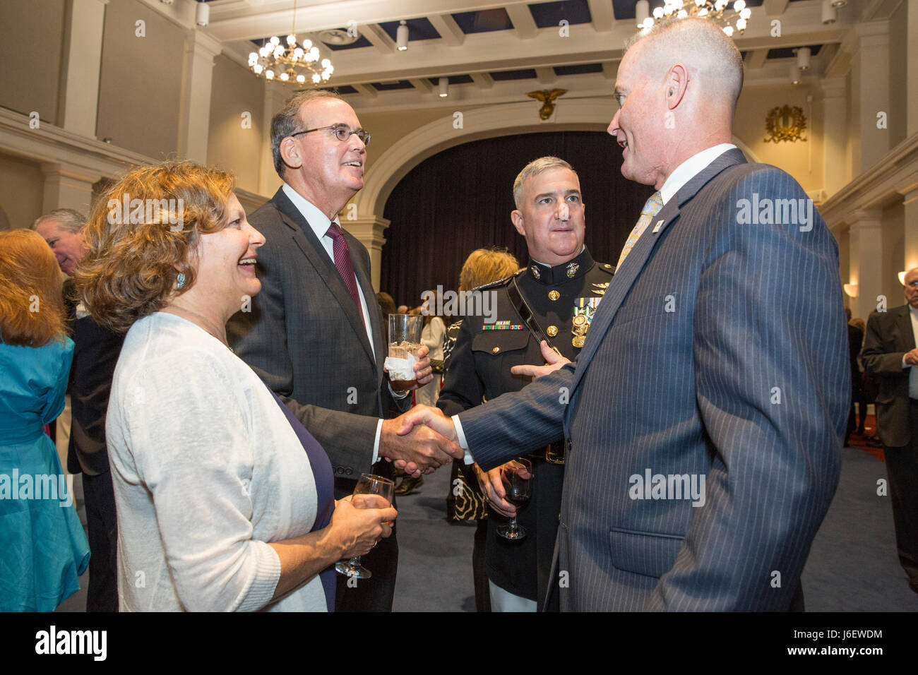 U.S. Marine Corps Gen. Glenn M. Walters, middle right, assistant ...