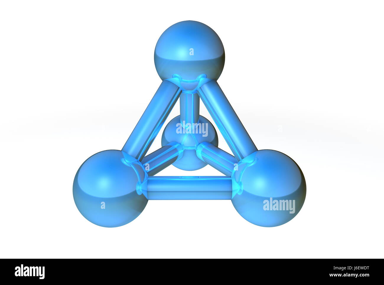 blue pyramid atom array chemistry metallic structure molecular blue ...
