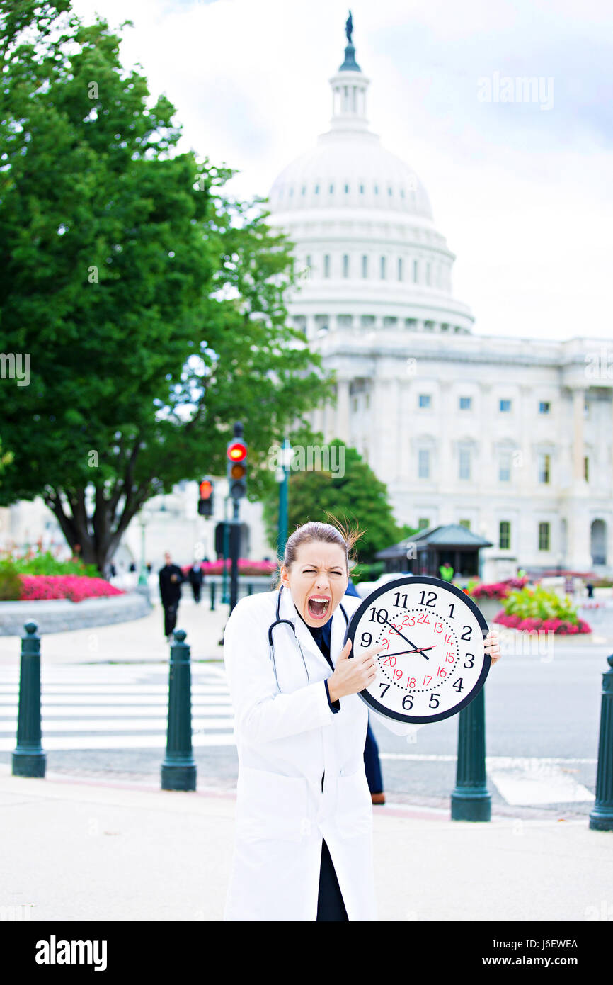 Closeup portrait, overwhelmed, busy, unhappy stressed female health ...