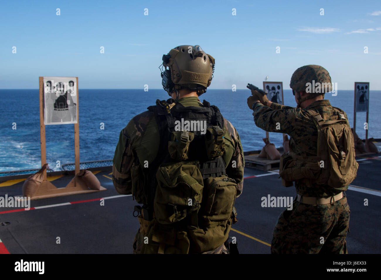U.S. Marines LCpl. Schuyler Dworschak fires the French Commando Marine ...